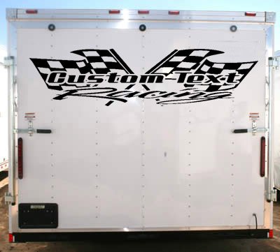 Your Team Name Racing Enclosed Trailer Vinyl Stickers Decals Graphics YT09b