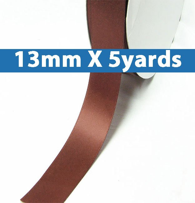 # 780 rust Color 13mm/0.5" Wide 5 Yards Double Faced Satin Ribbon ...