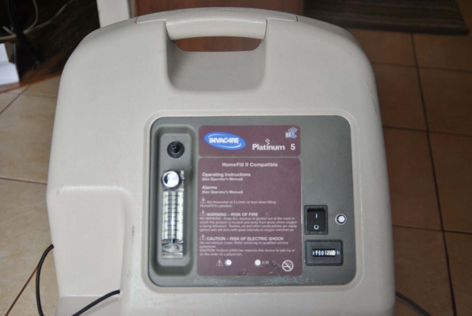 Invacare Platinum 5 Homefill II Oxygen Concentrator 7001 hrs jul17 #16