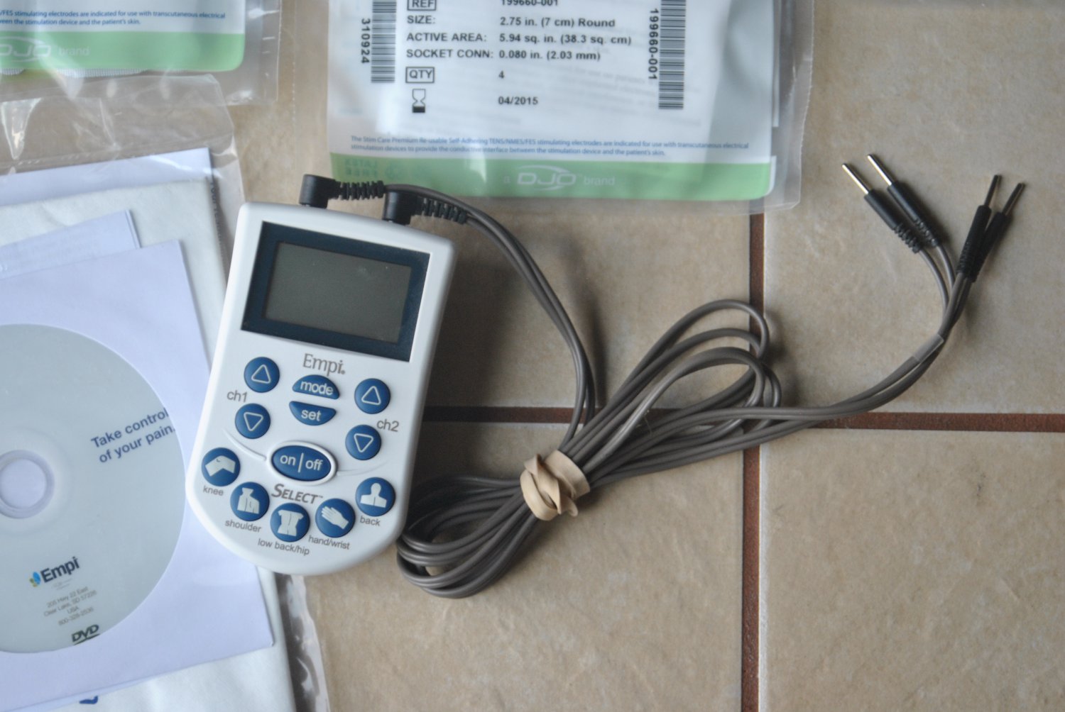 Empi Select Tens Device Unit 199580-001 with Self Adhesive Electrodes ...