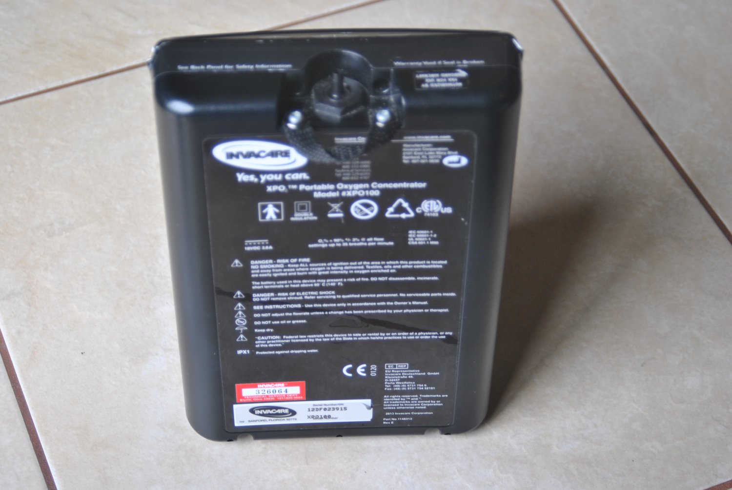 Invacare Portable Oxygen Concentrator XPO100 oct17 #19