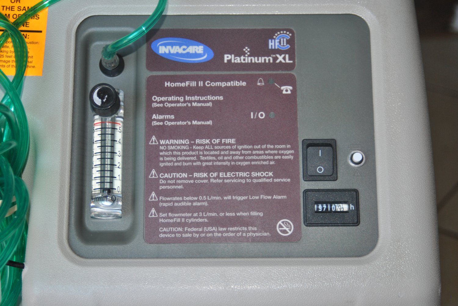 Invacare Plattinum XL HFII Oxygen Concentrator 9710 hrs jan18 #14