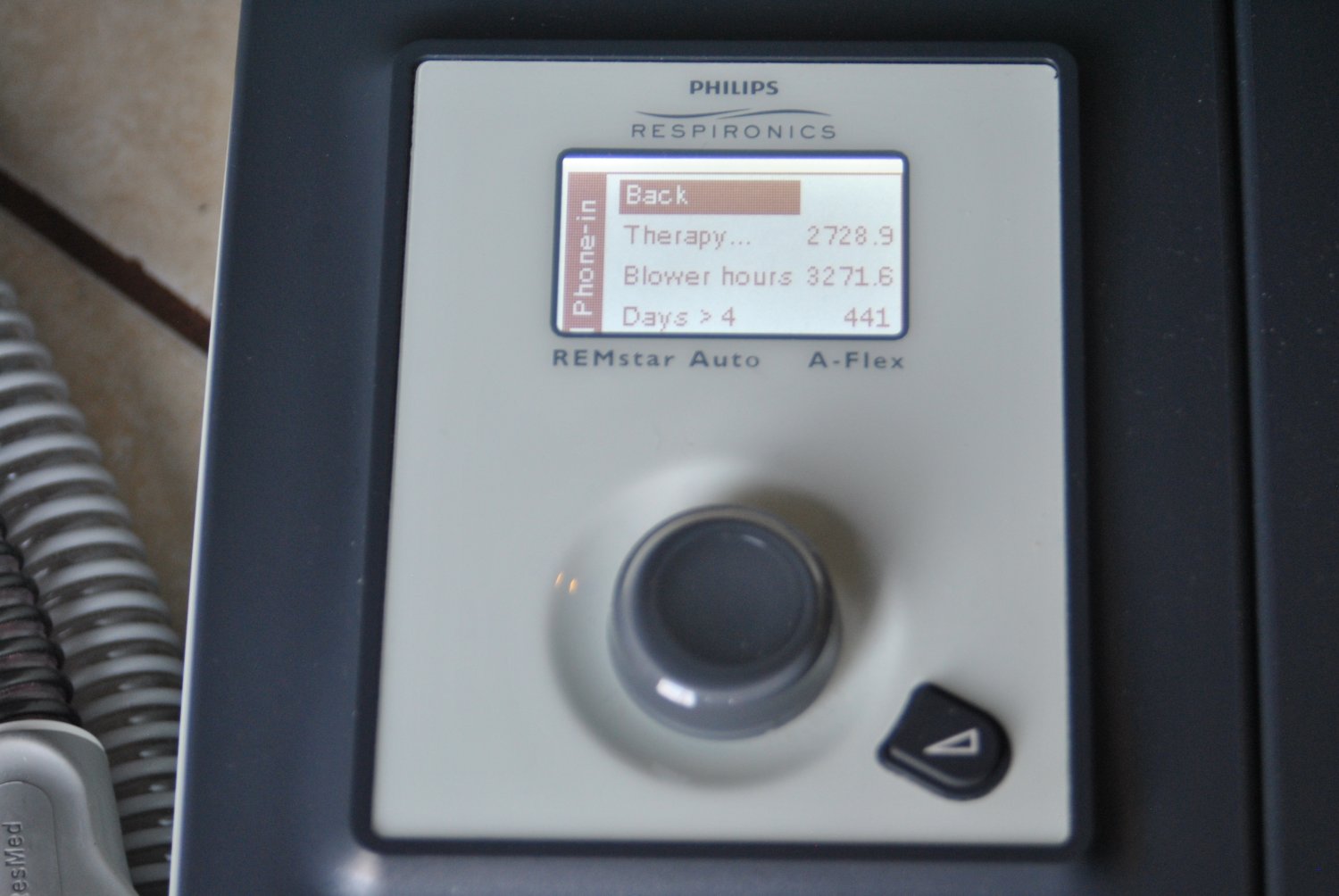Philips Respironics REMstar Auto A-Flex 550P CPAP 2728 T hrs 3271 B hrs ...