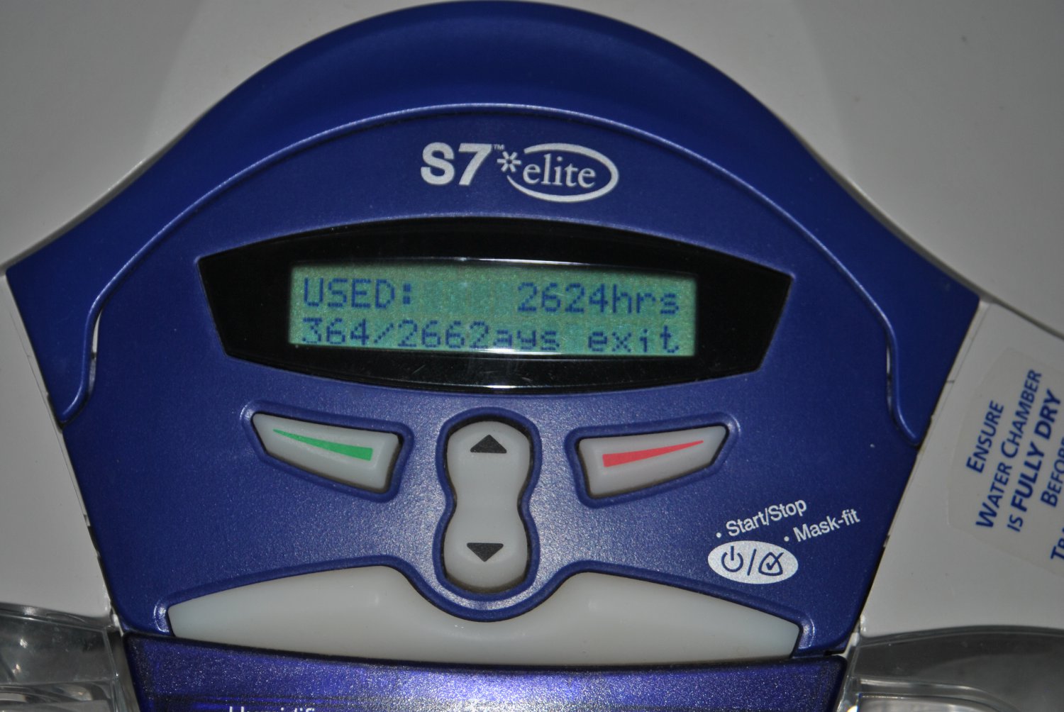 ResMed S7 Elite 30002 CPAP 2624 hrs jul18 #145