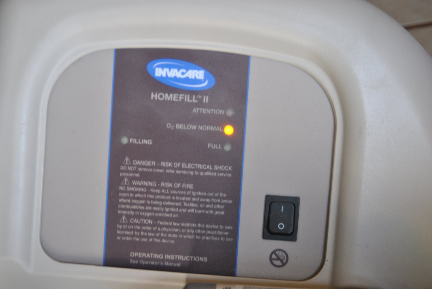 Invacare Venture Homefill II IOH200 Oxygen Compressor 53 hrs aug18 #15