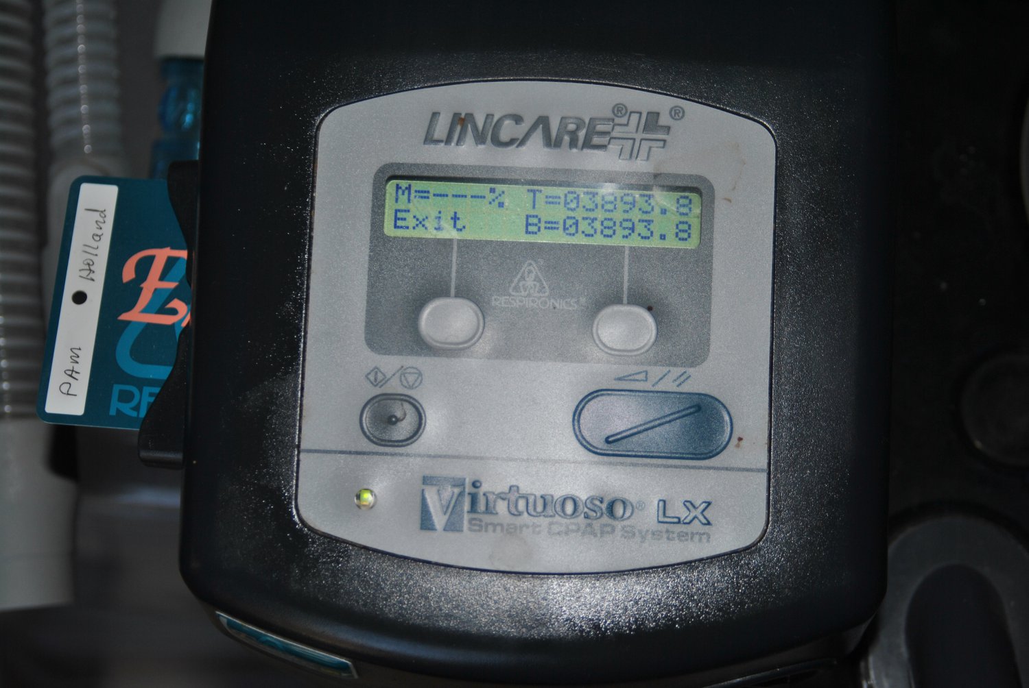 Repironics Lincare Virtuoso LX Smart CPAP System 3893 T hrs 3893 B hrs ...