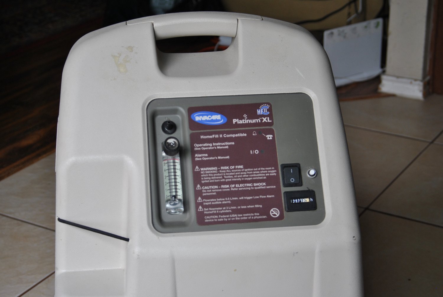 Invacare Platinum XL HFII Homefill II Compatible Oxygen Concentrator ...
