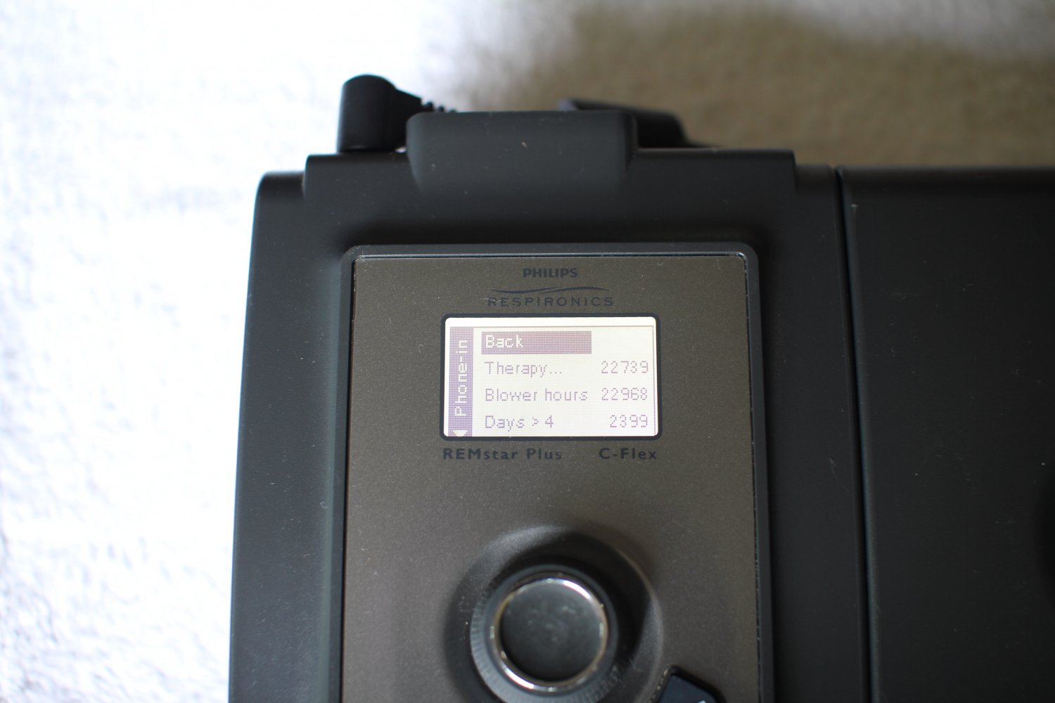 Respironics REMstar Plus DOM 260P CPAP 22739 T hrs 22968 B hrs no ac ...