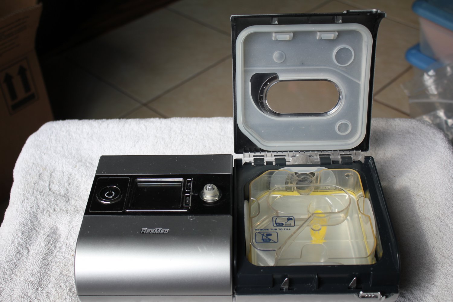 ResMed Elite S9 CPAP #36003 19509 hrs with H5i Humidifier no ac power ...