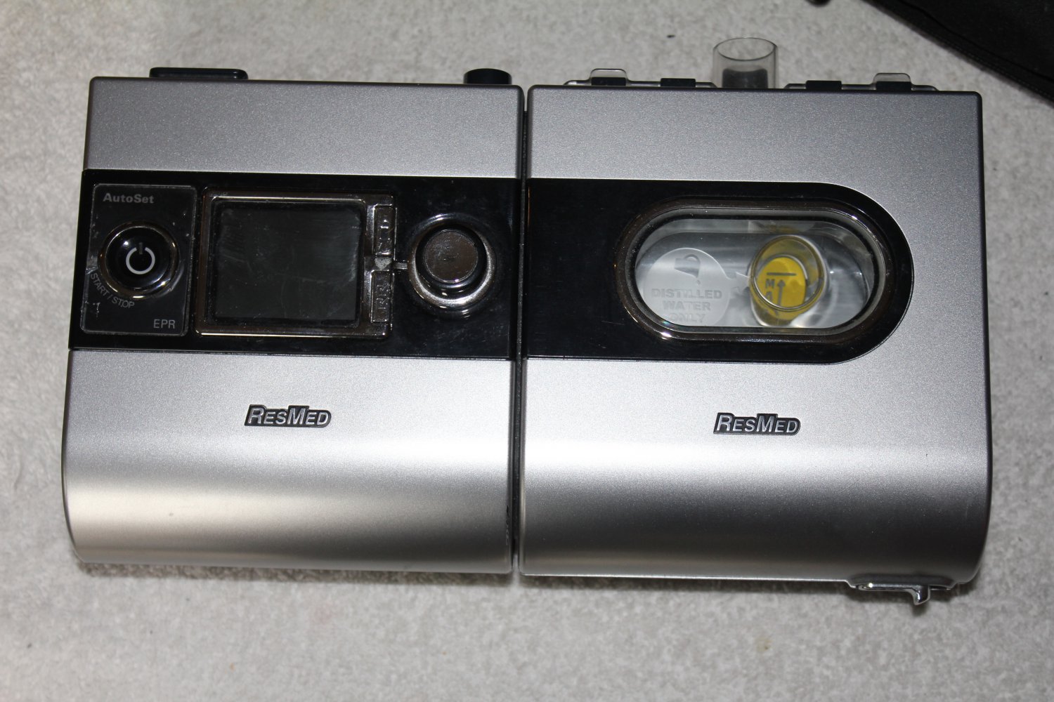 ResMed AutoSet S9 CPAP #36005A 12496 hrs with H5i Humidifier no ac ...