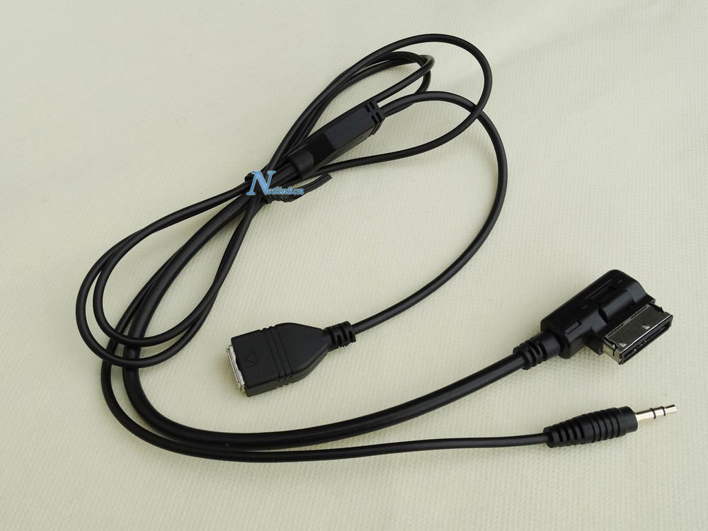 MERCEDES BENZ AMI AUX Adapter Cable 3.5mm Audio+ USB Charger G500 G550 ...