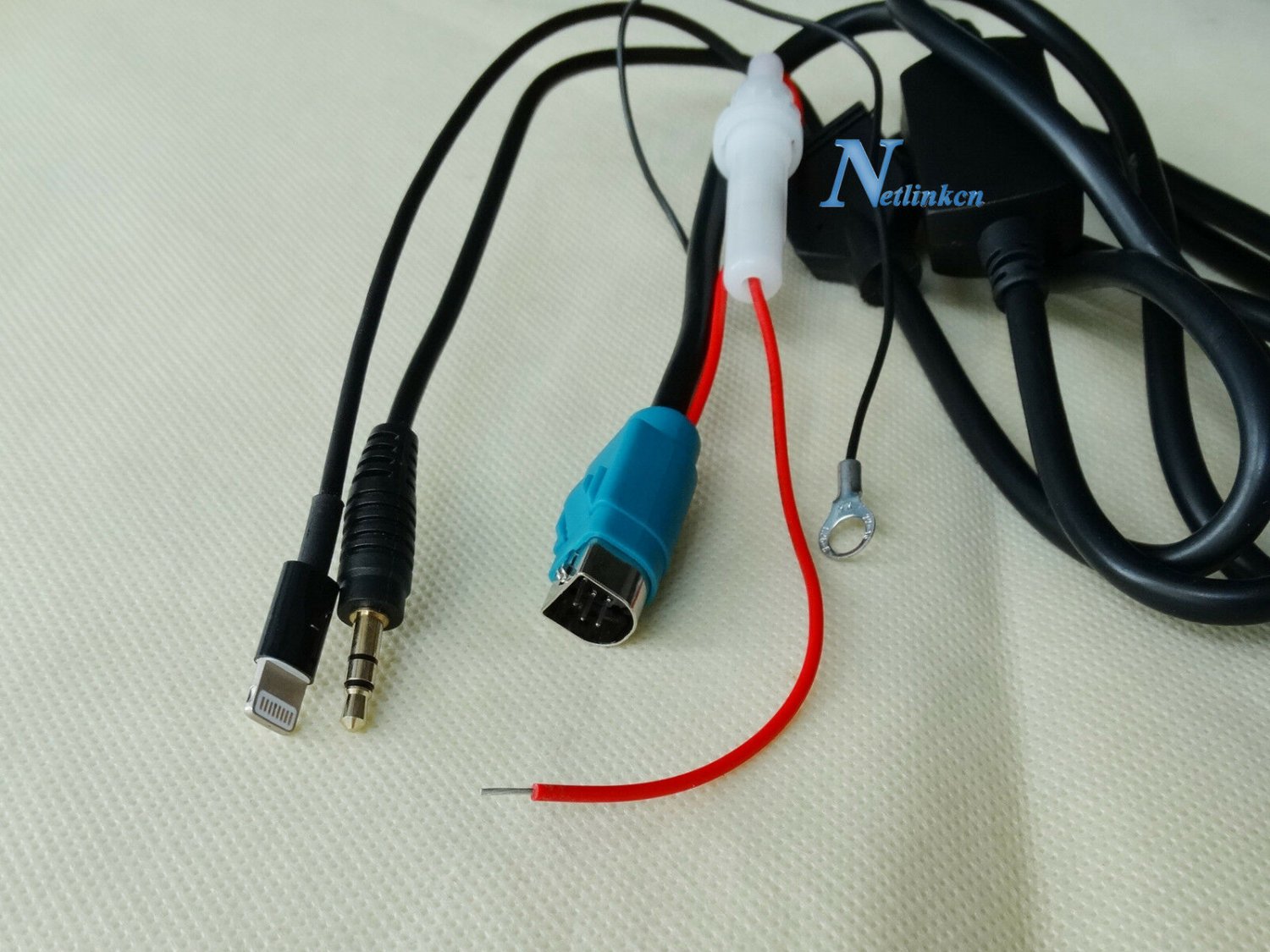 ALPINE KCE-422I KCE-236B AUX INTERFACE CABLE LIGHTNING ADAPTER iPhone 5 ...