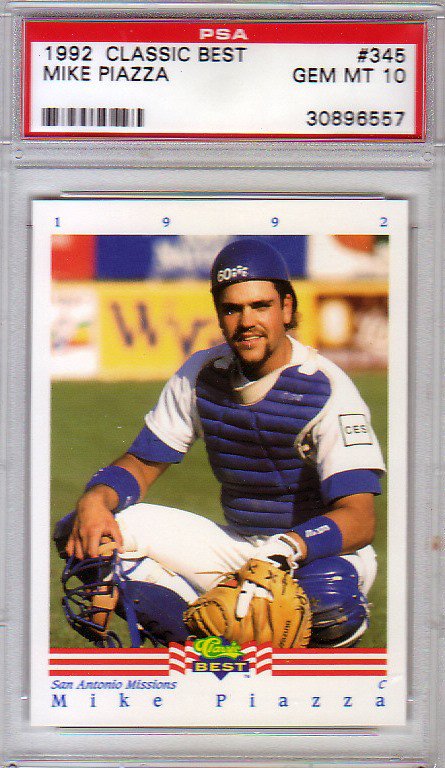 Mike Piazza 1992 Classic Best #345 PSA 10 Gem Mint Dodgers, Mets, Padres