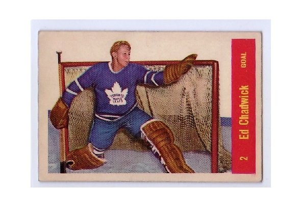 Ed Chadwick 1957 Parkhurst #T2 Rookie RC Maple Leafs Tough Pull!