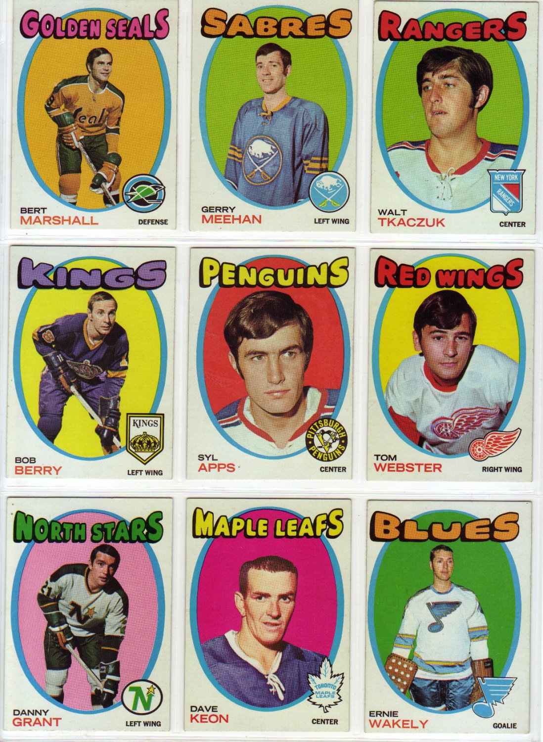 1971-72 Topps Hockey Complete Set (132) Bobby Orr, Howe, Hull, Ken ...