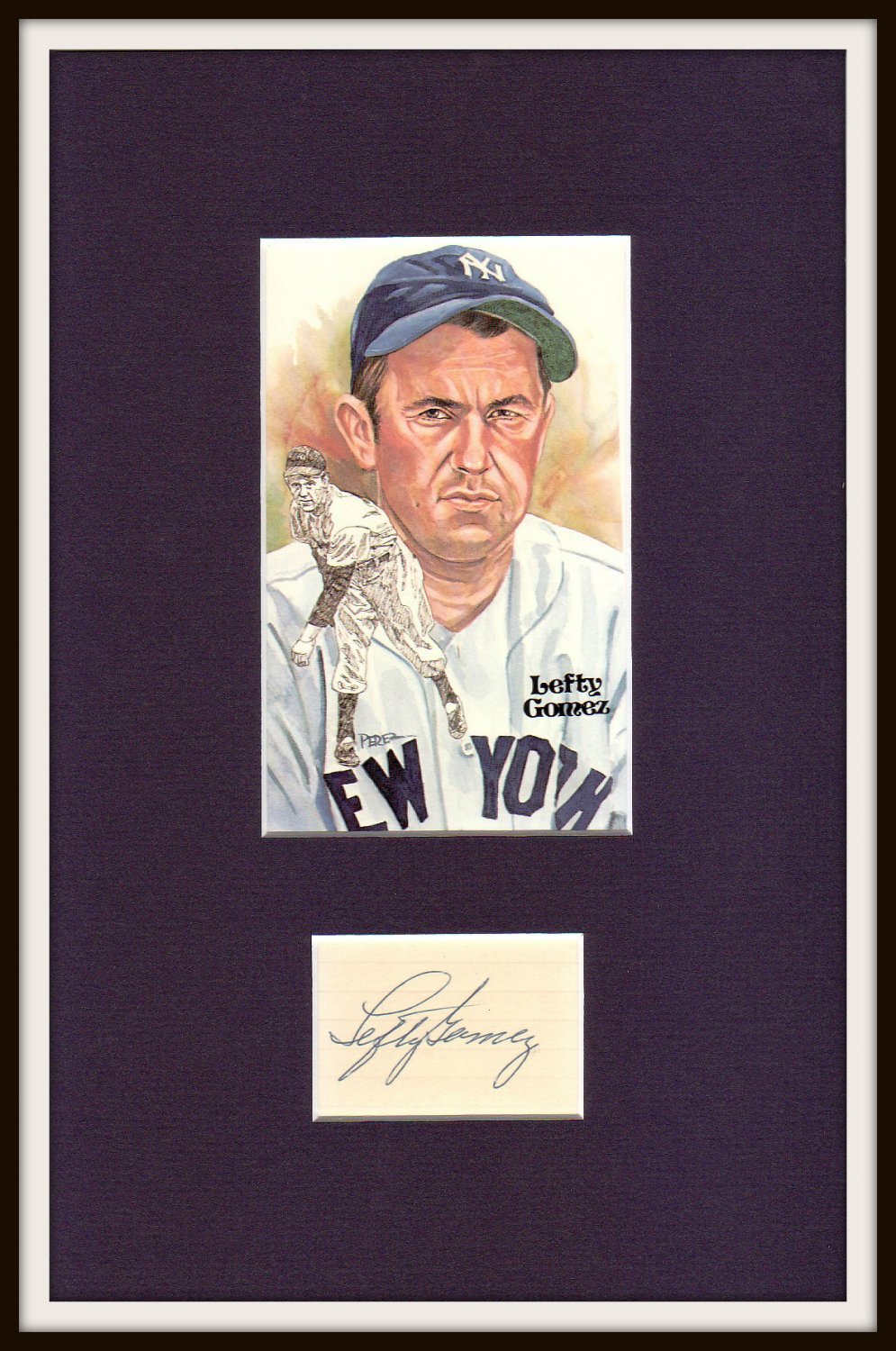Lefty Gomez Autographed Signature Matted Display HOF Pre-certified by ...