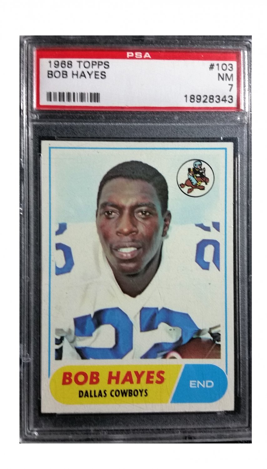 Bob Hayes 1968 Topps #103 Cowboys PSA 7 Cowboys HOF