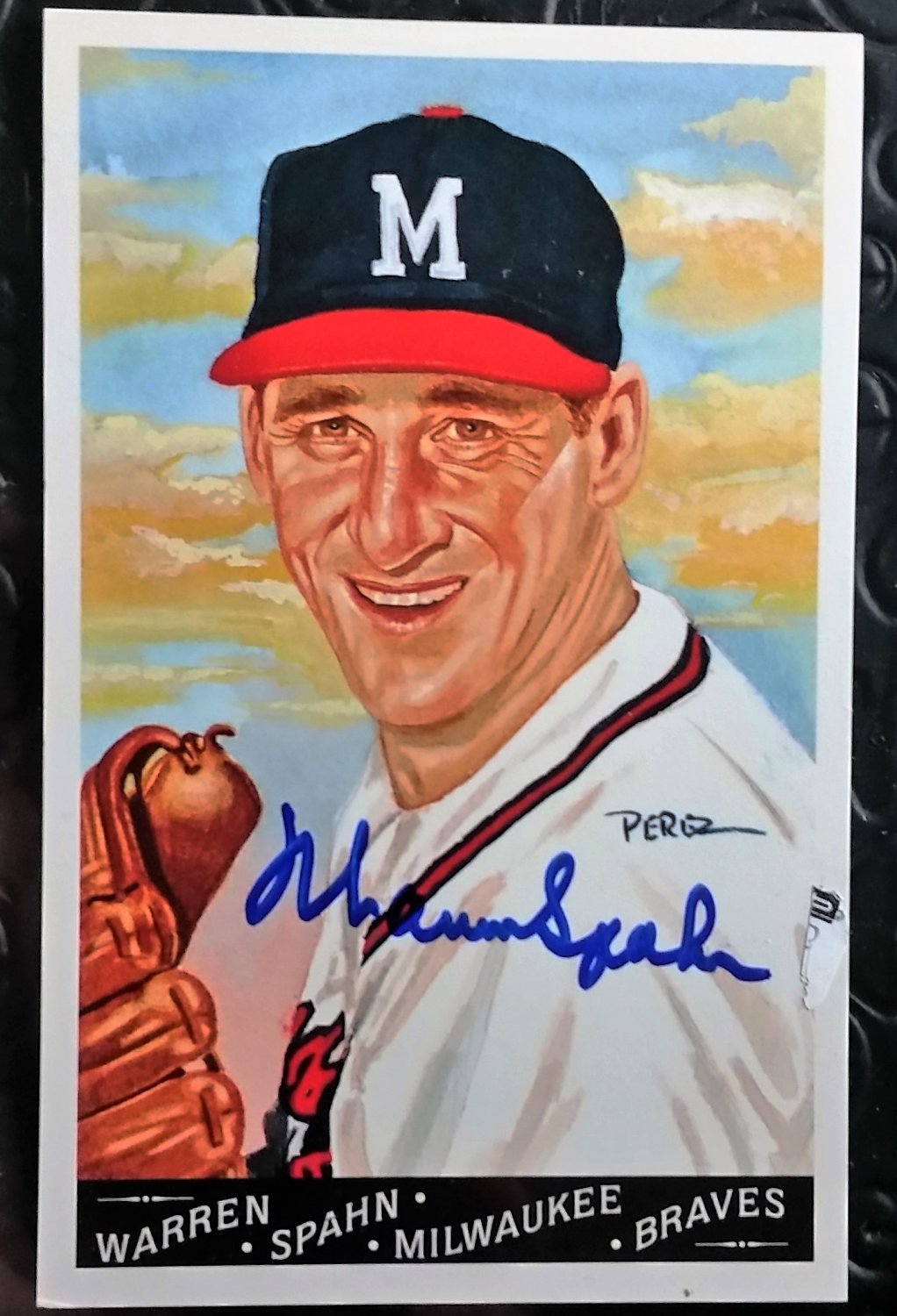 Warren Spahn (HOF) Signed Perez-Steele Masterworks Postcard from 1990 ...