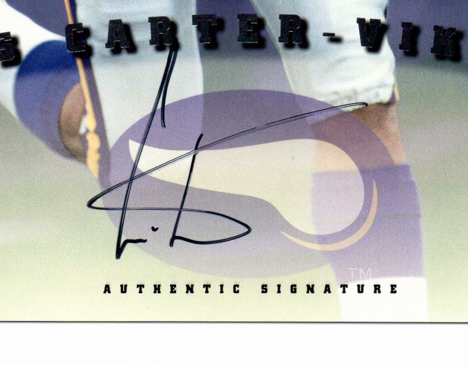 Cris Carter 1997 Leaf Authentic Signatures Autograph 8x10 Vikings ...