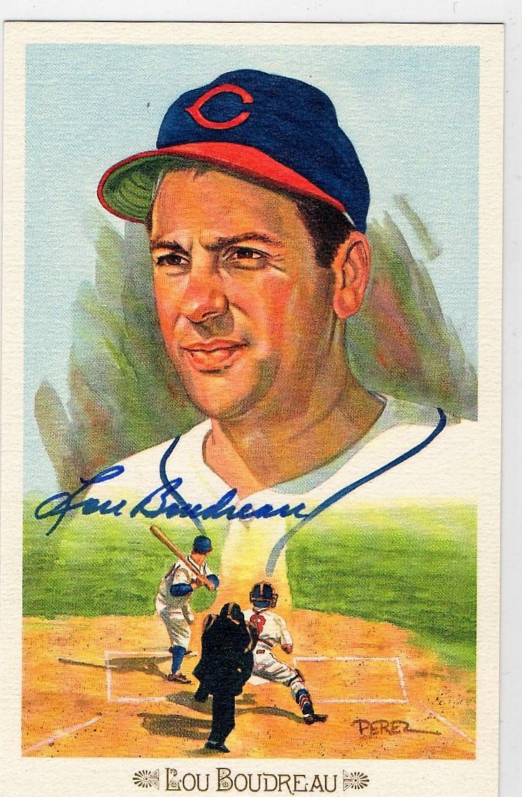 Lou Boudreau Signed Autographed 1989 Perez-Steele Celebration Postcard ...