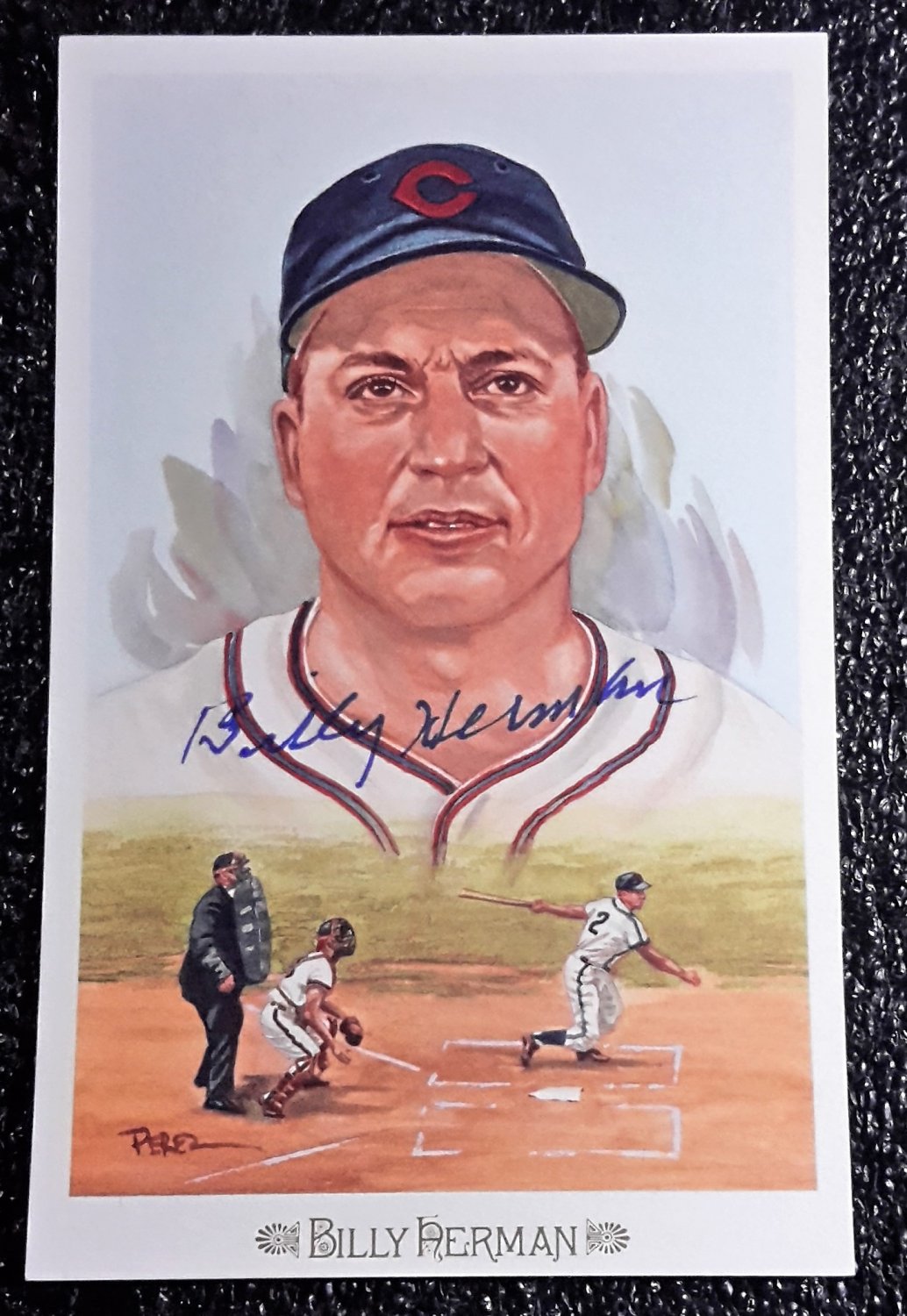 Billy Herman Signed Autographed 1989 Perez-Steele Celebration Postcard ...
