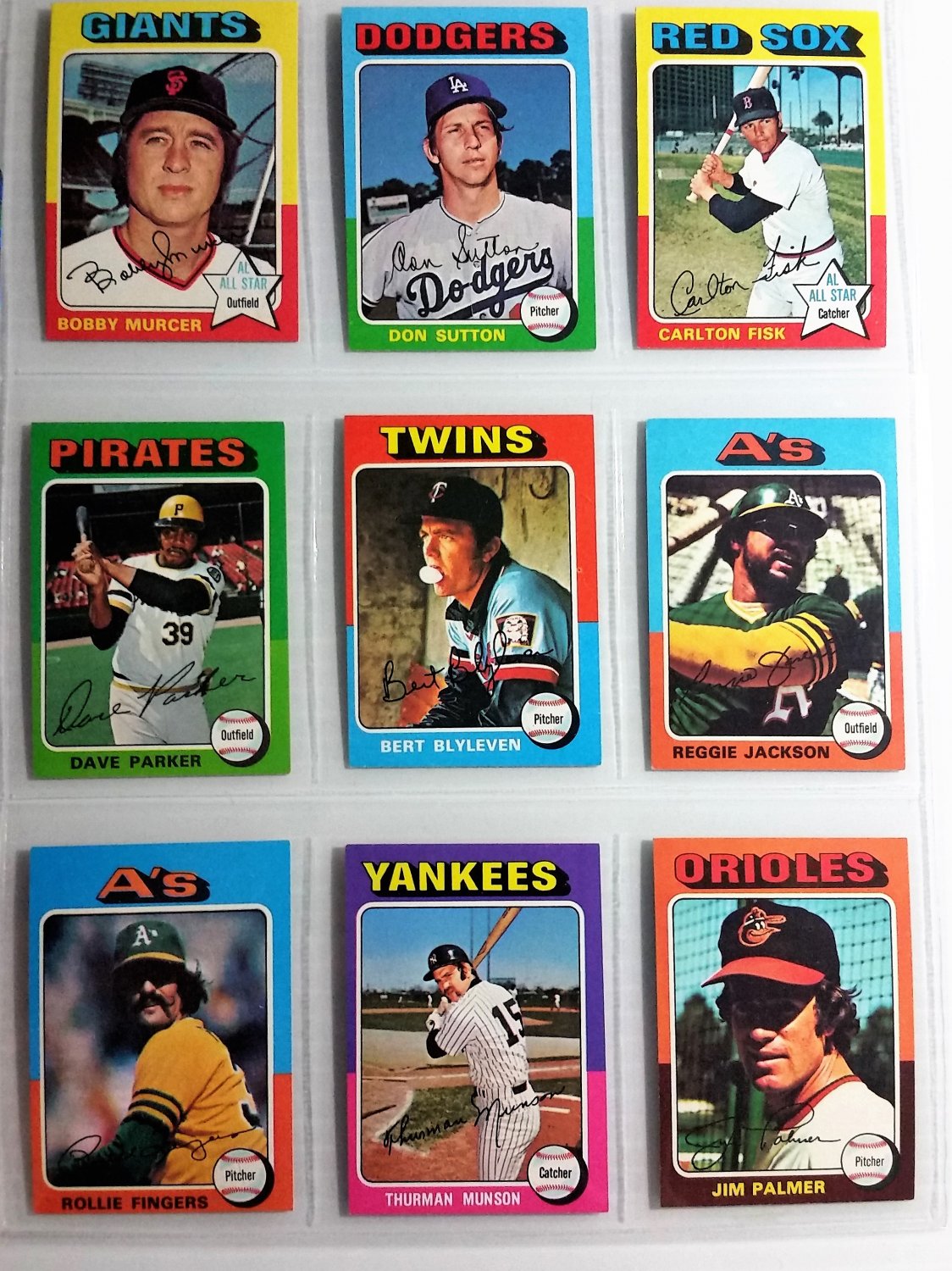 1975 Topps Mini Complete Set (660) 9 Graded - HOF Rc's Brett, Yount ...