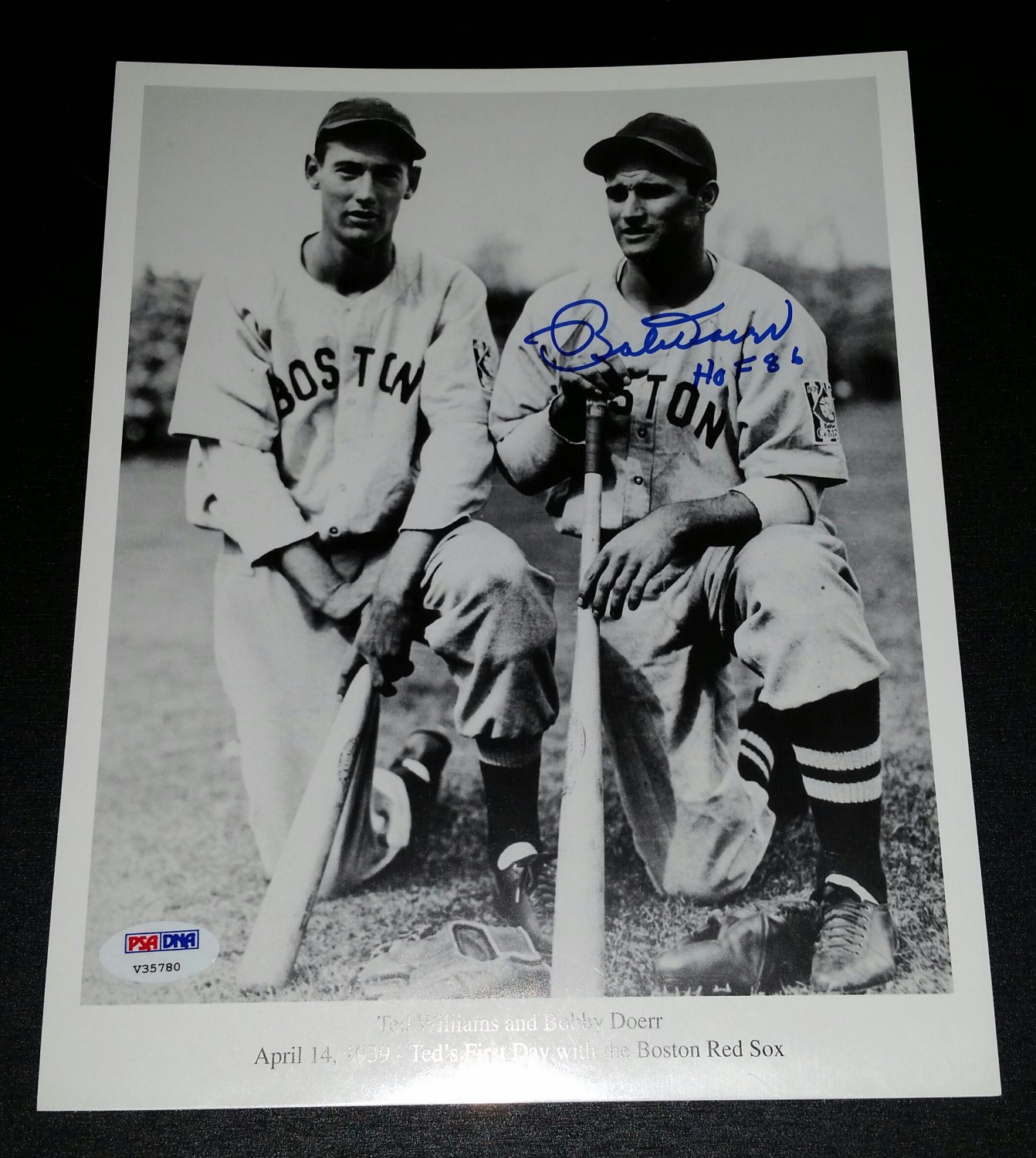 BOBBY DOERR HOF Signed Auto 8x10 Black & White Picture with Ted ...