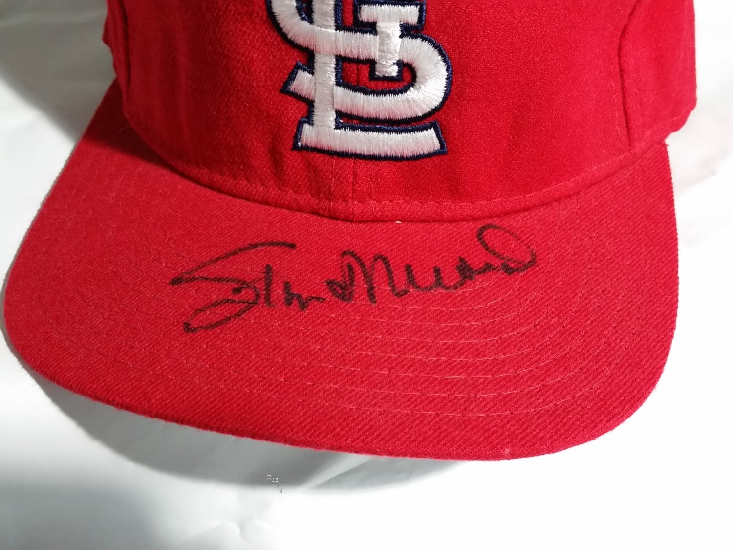 Stan Musial HOF Signed Autographed Cardinals Vintage Wool Fitted Cap Hat