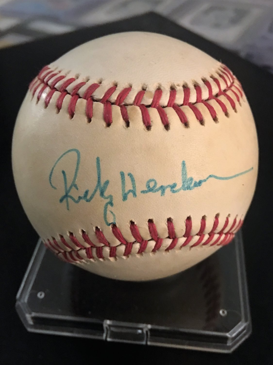 RICKEY HENDERSON HOF Signed Autographed Official AL Baseball (Brown) A ...