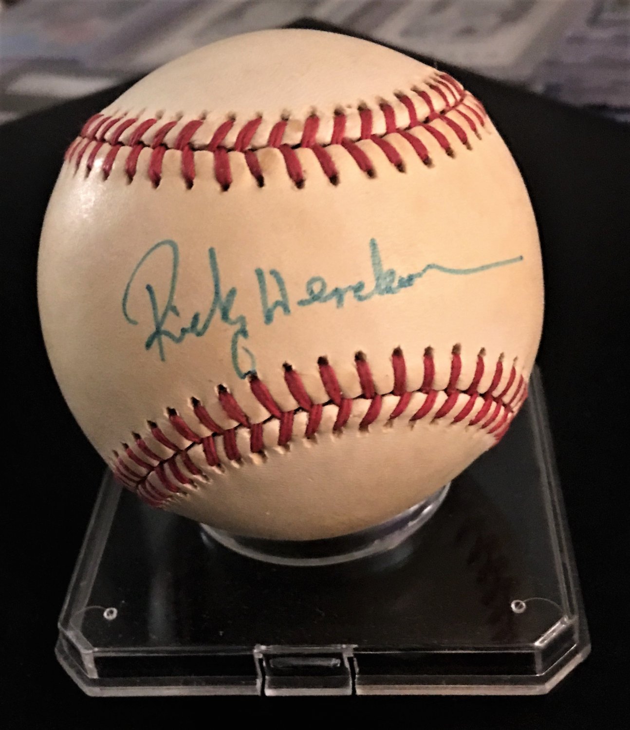 RICKEY HENDERSON HOF Signed Autographed Official AL Baseball (Brown) A ...