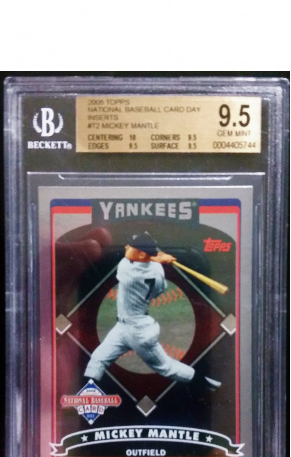 MICKEY MANTLE 2006 Topps National Baseball Card Day Foil #T2 Yankees ...