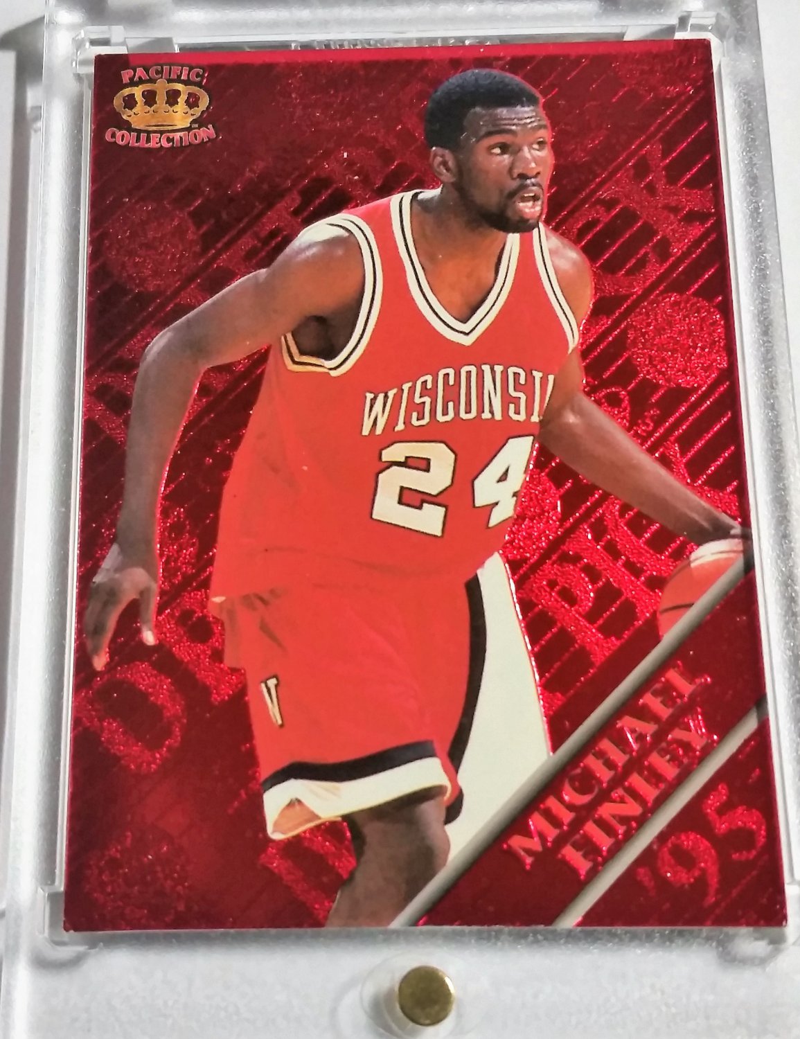 Michael Finley RC 1995-96 Pacific Prism Draft Picks Red #48 Mavs