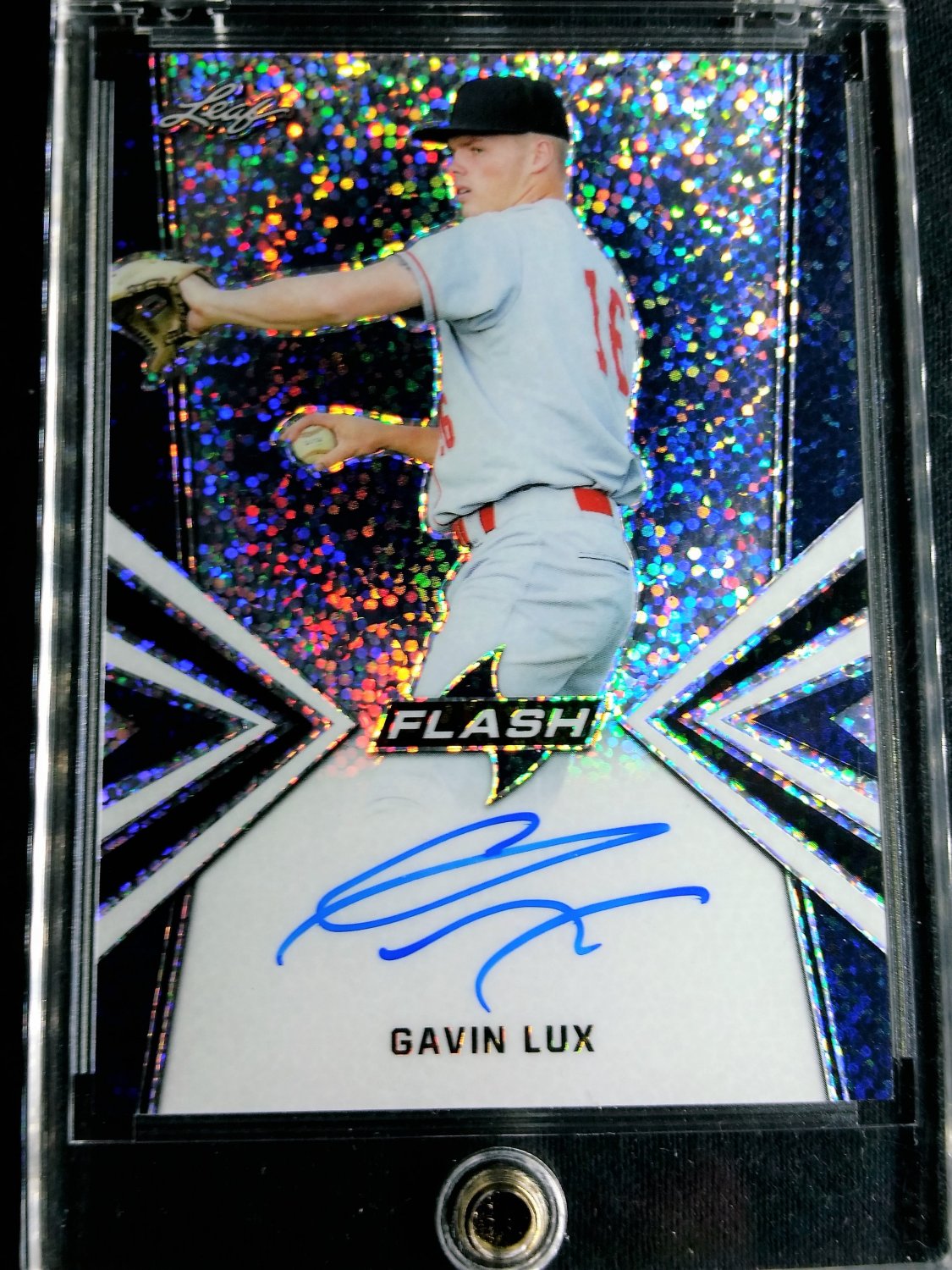 Gavin Lux 50/50 Auto 2019 Leaf Flash Metal Sparkle Autograph #BA-GL1 ...