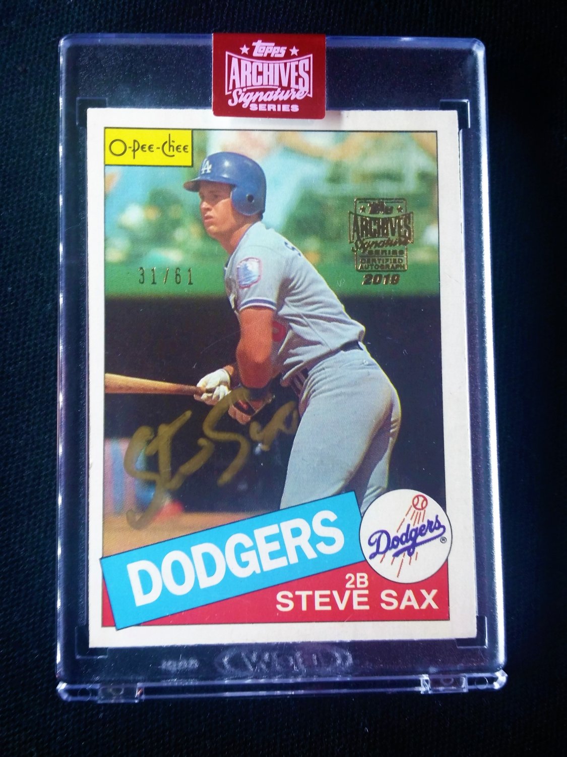 Steve Sax /61 Auto 2019 Topps Archives Signature Series Gold Autograph ...