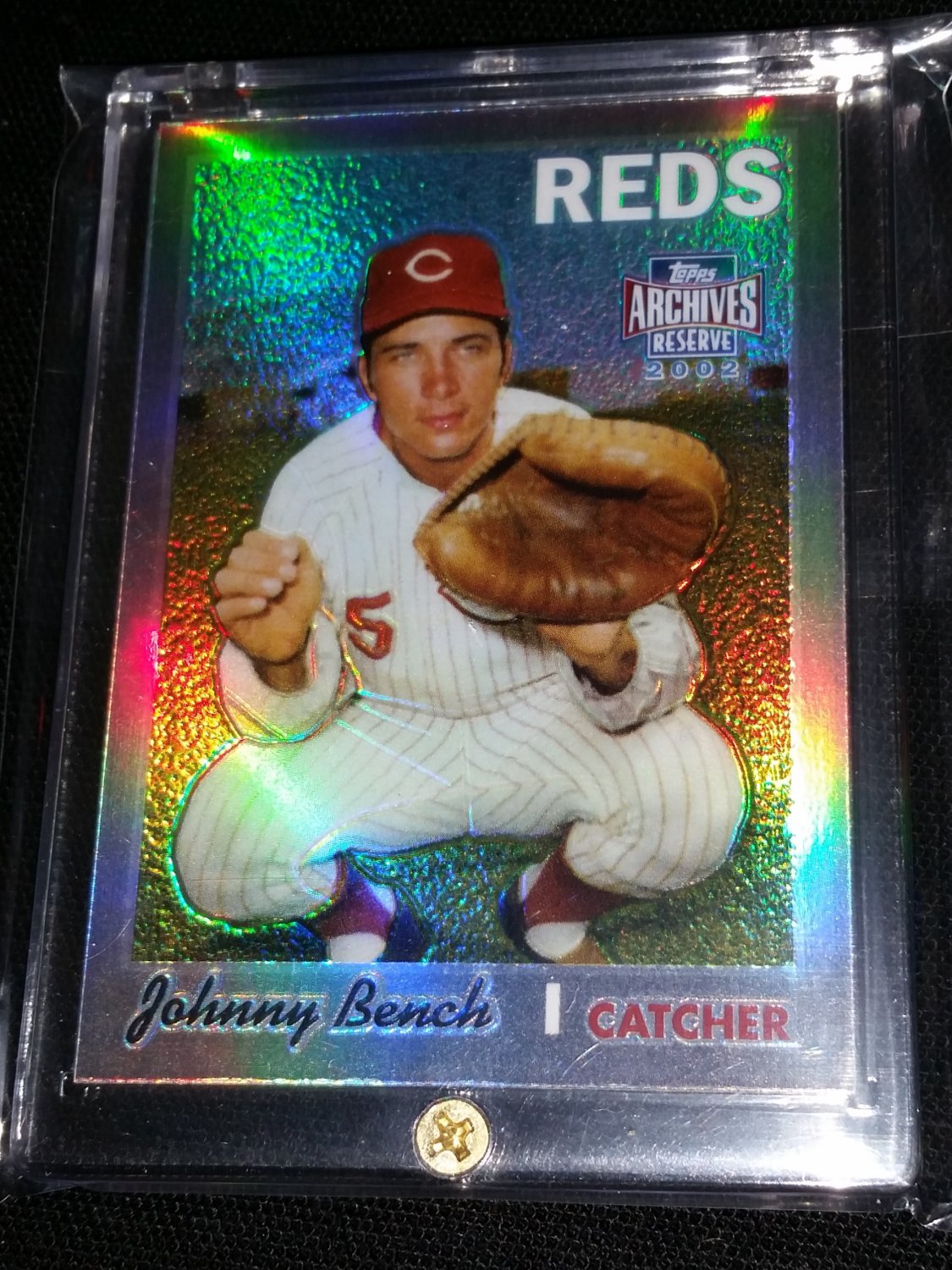 Johnny Bench 2002 Topps Archives Reserves Reprint Refractors #80 Reds