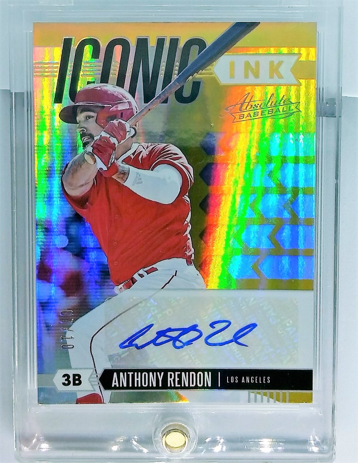 Anthony Rendon /10 Auto 2020 Iconic Ink Autograph Gold Signed Angels ...