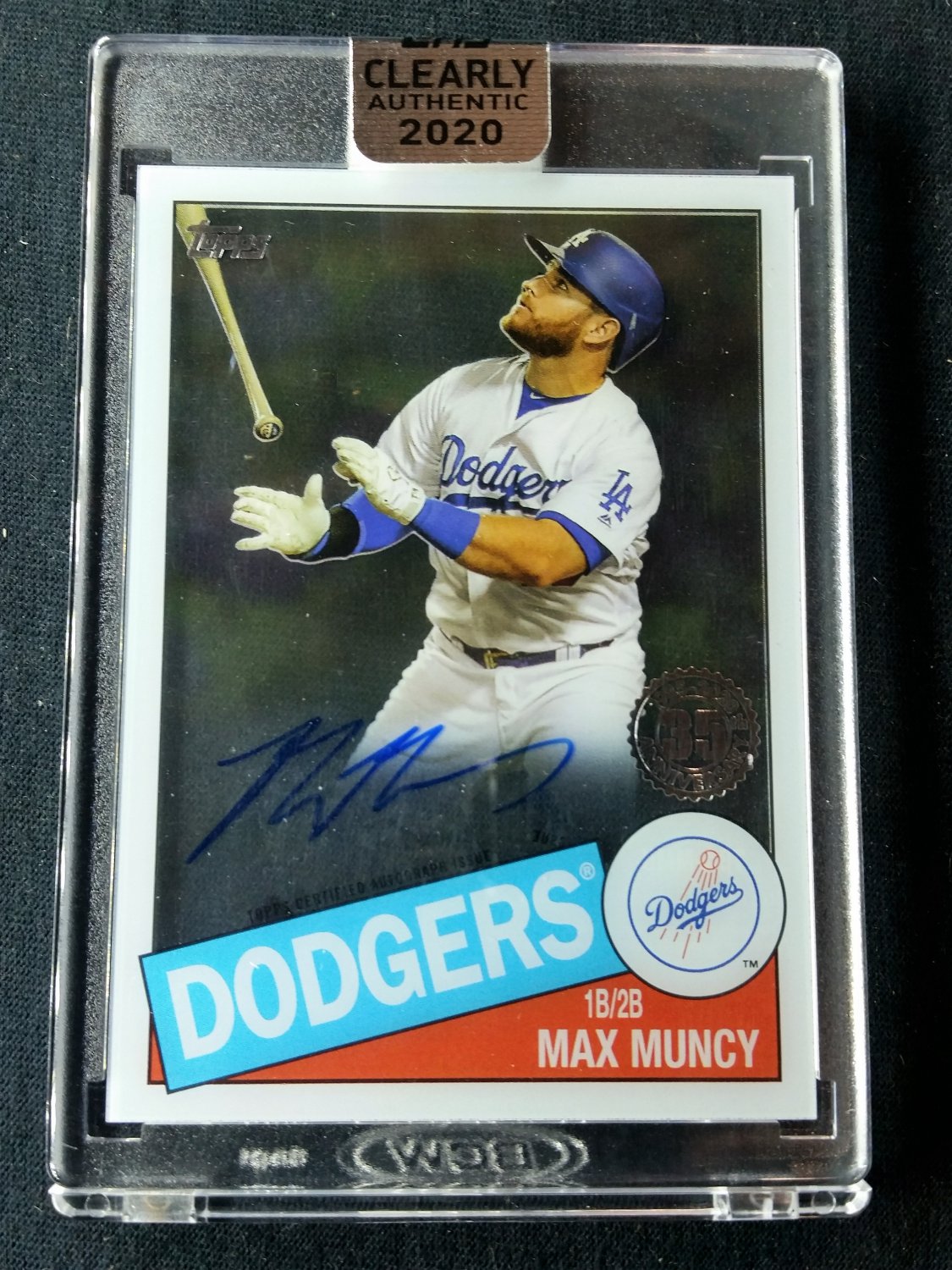 Max Muncy 2020 Topps Clearly Authentic Autographs DODGERS