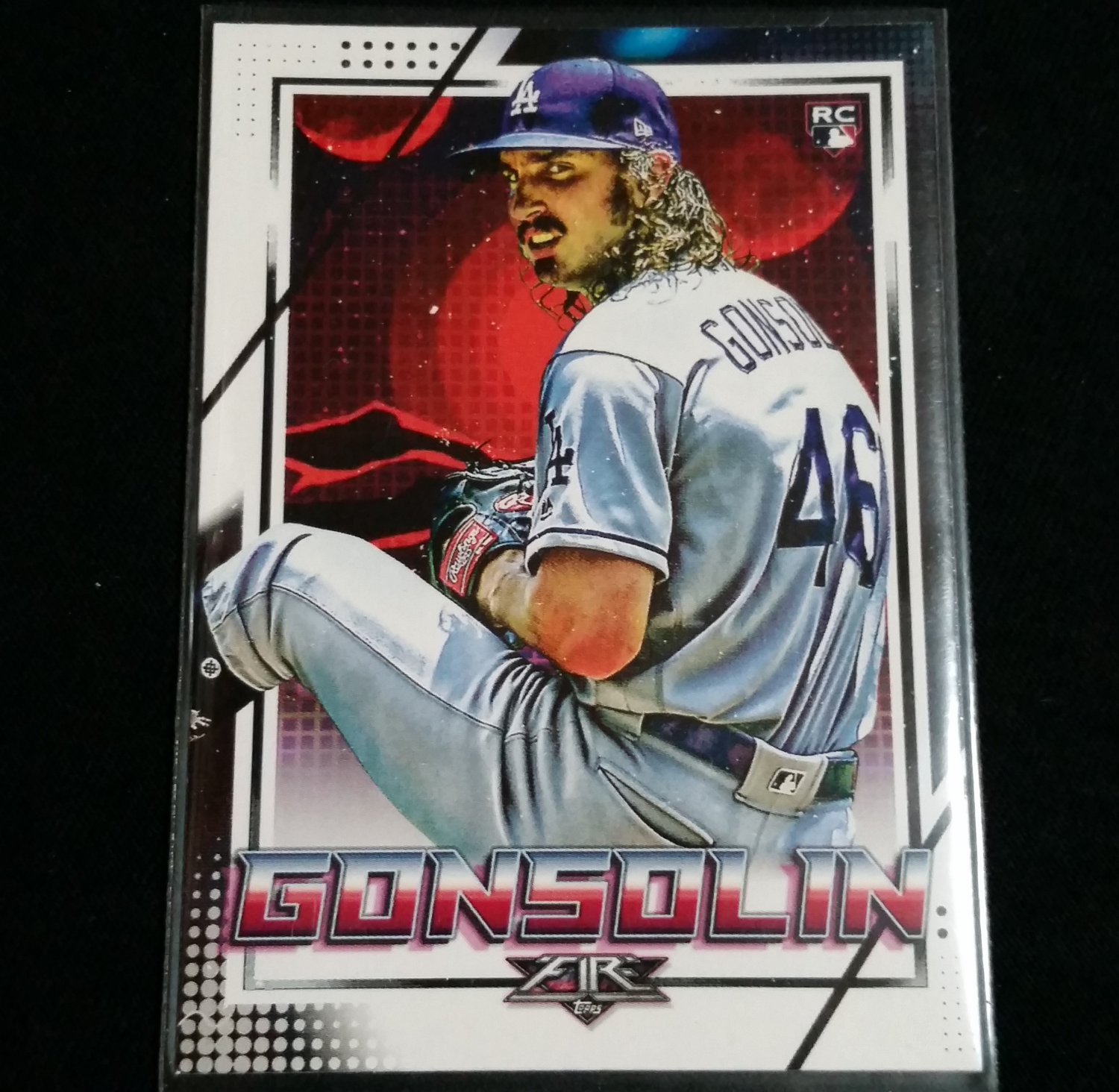 Tony Gonsolin RC Auto 2020 Topps Fire Rookie Autographs Dodgers + Topps ...