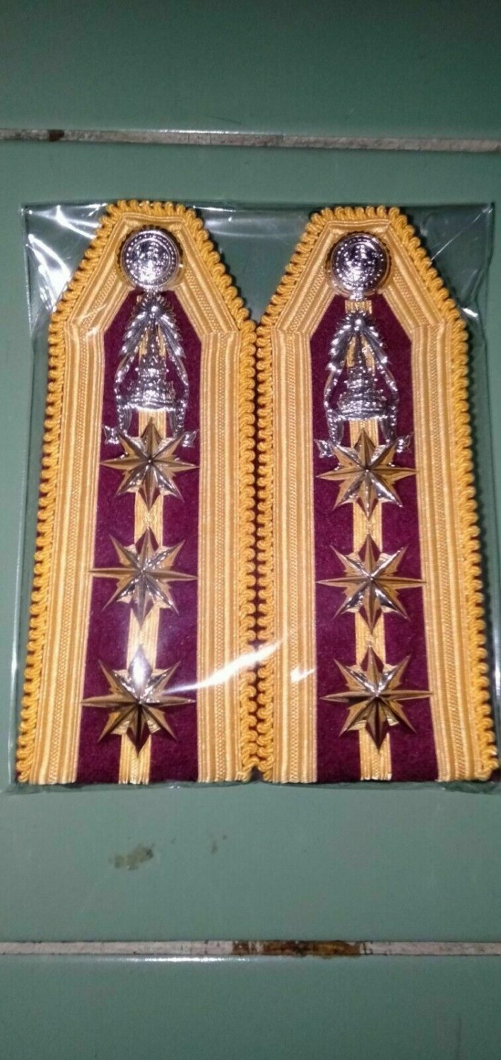 New Police Colonel ROYAL THAI Police RANK SHOULDER BOARDS EPAULETTE RANK