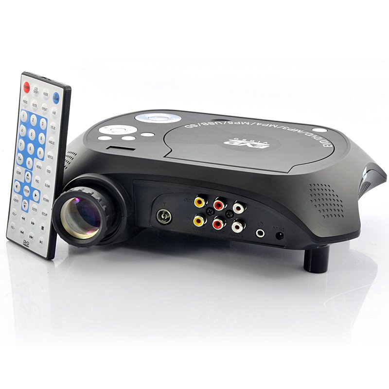 LED Multimedia Projector with DVD Player - 480x320, 20 Lumens, 100:1
