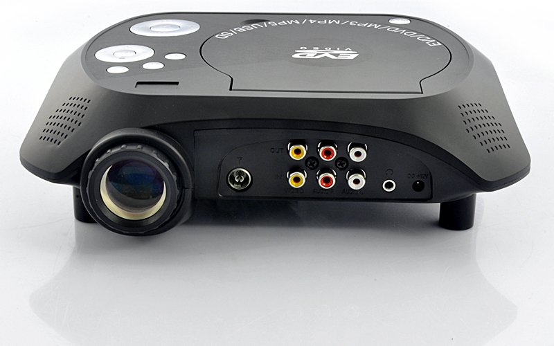 LED Multimedia Projector with DVD Player - 480x320, 20 Lumens, 100:1