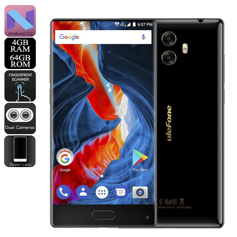 Ulefone MIX Android Phone - Bezel-Less, 13MP Dual-Rear Camera, Android ...