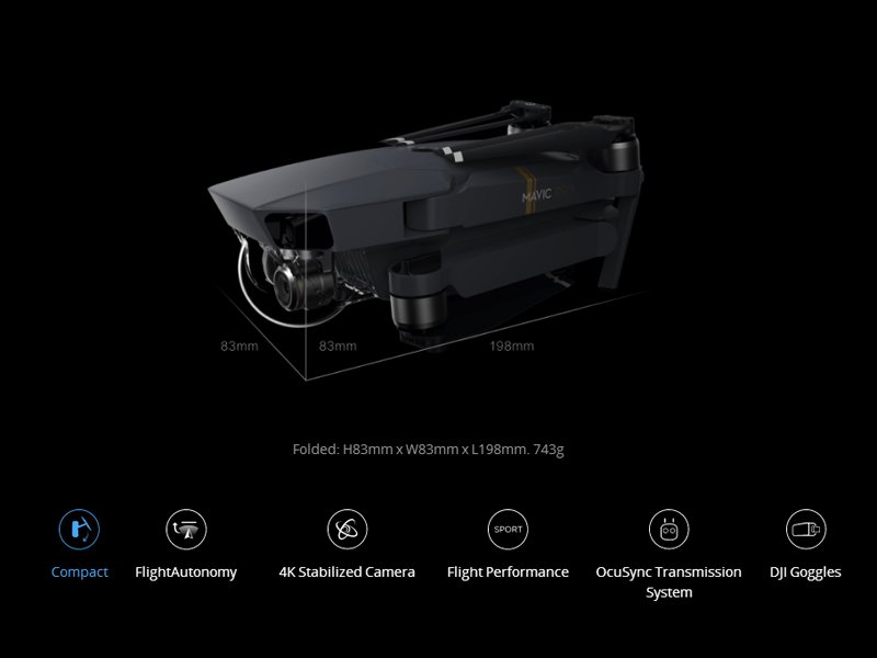 DJI Mavic Pro Platinum Drone Combo - 65km/h, 4K Camera, 30 Minutes ...
