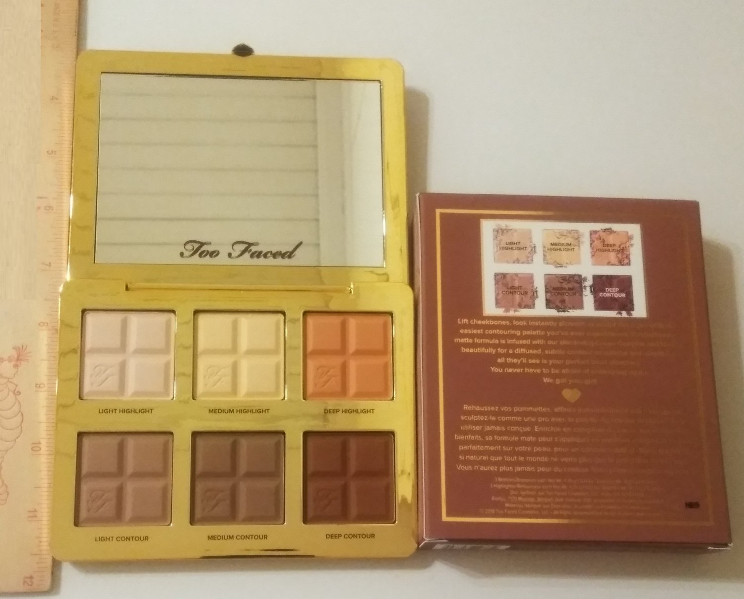 Too Faced Cocoa Contouring Palette (3) Bronzers + (3) Highlighters Full ...