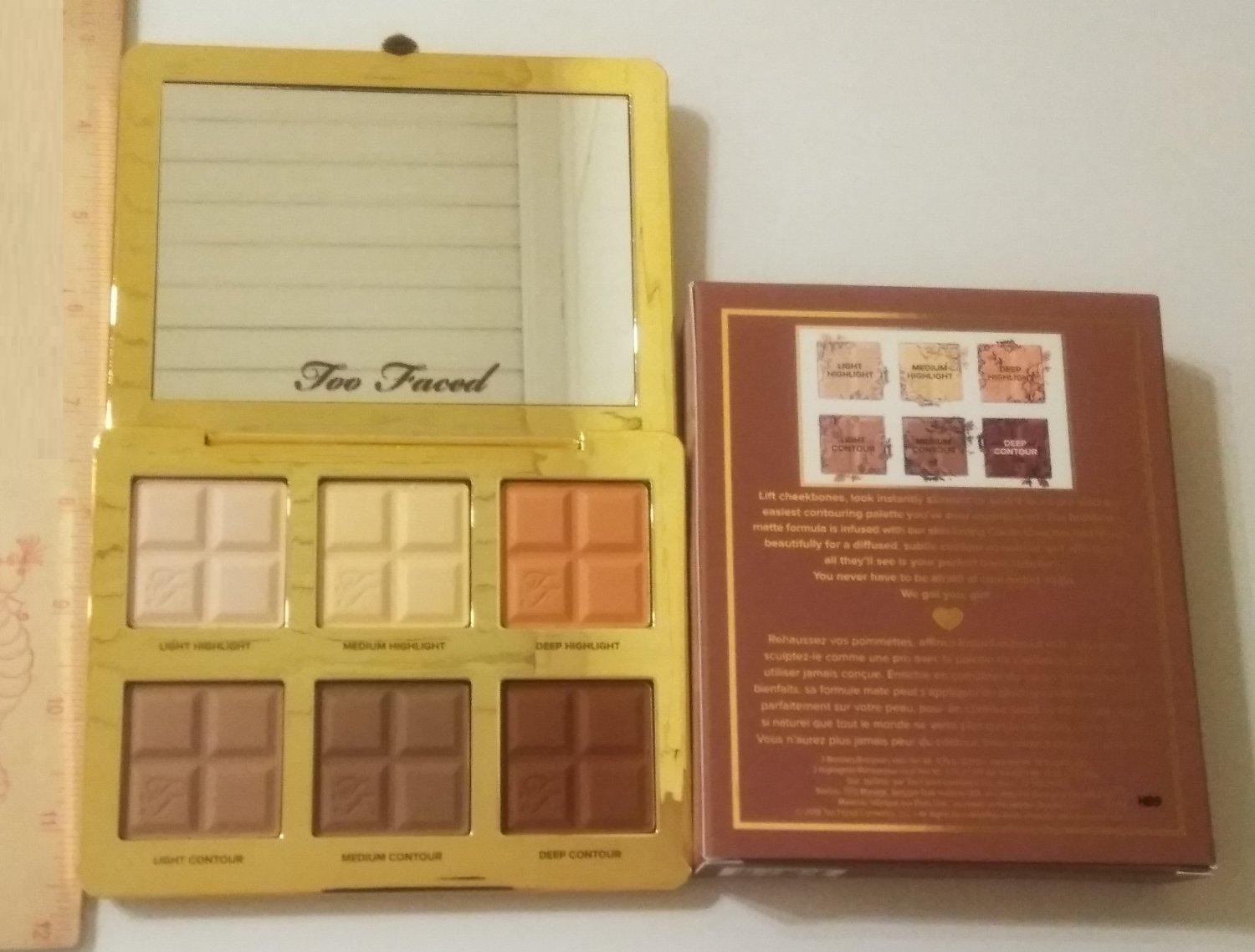 Too Faced Cocoa Contouring Palette (3) Bronzers + (3) Highlighters Full ...