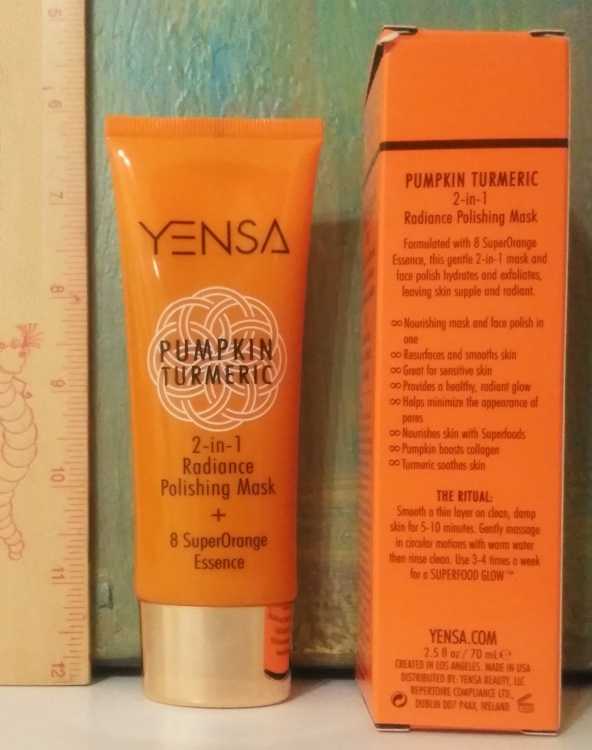 Yensa 2 in 1 Radiance Polishing Mask ~ PUMPKIN TUMERIC ~ 2.5 oz / 70 ml ...