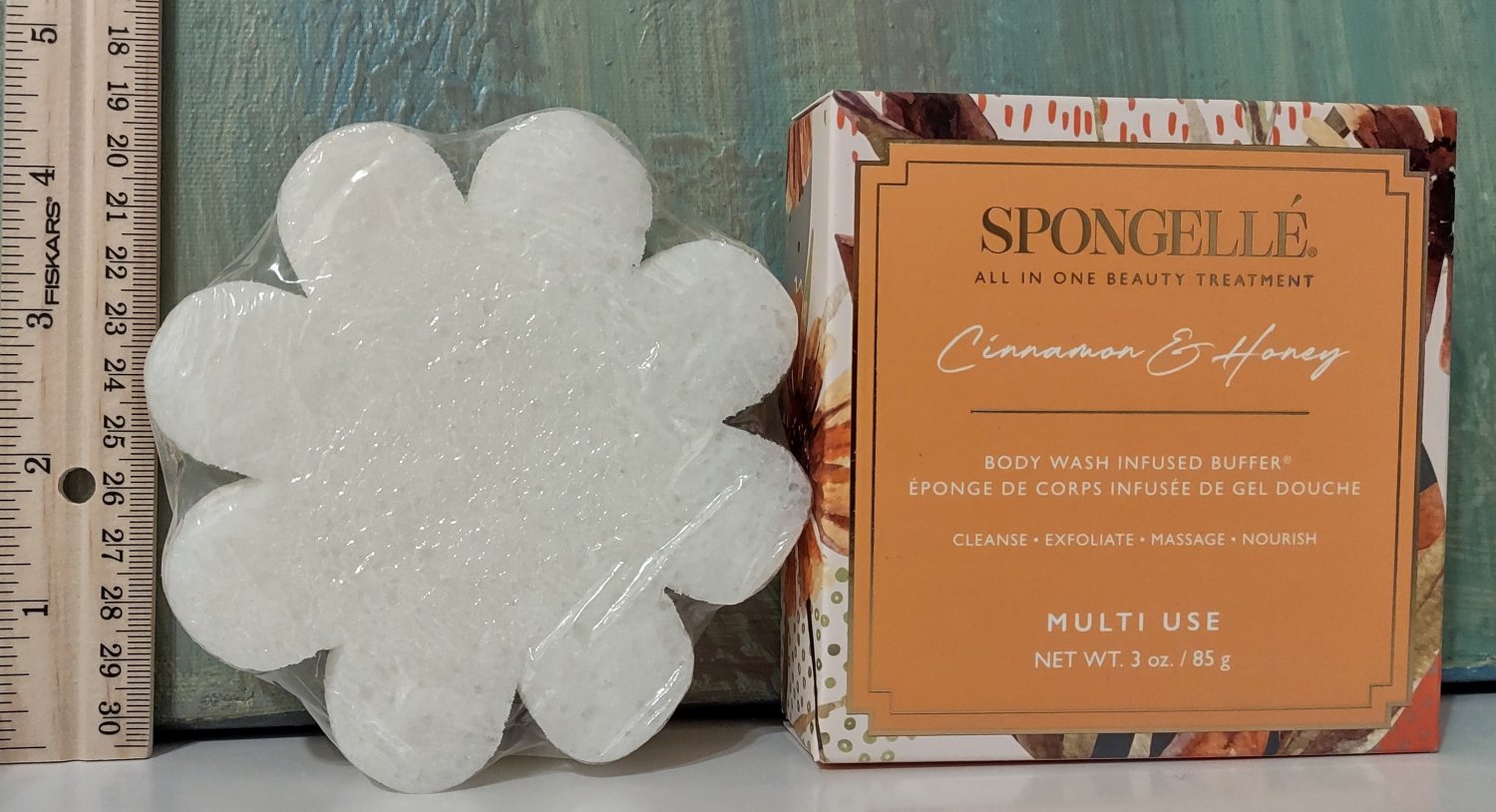 Spongelle Multi-Use Boxed Flower Body Wash Infused Buffer ~ CINNAMON ...