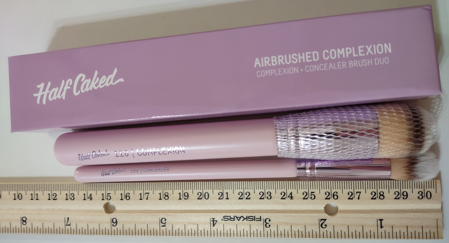 Half Caked Airbrushed Complexion Brush Duo ~ 110 Complexion Brush + 160 ...