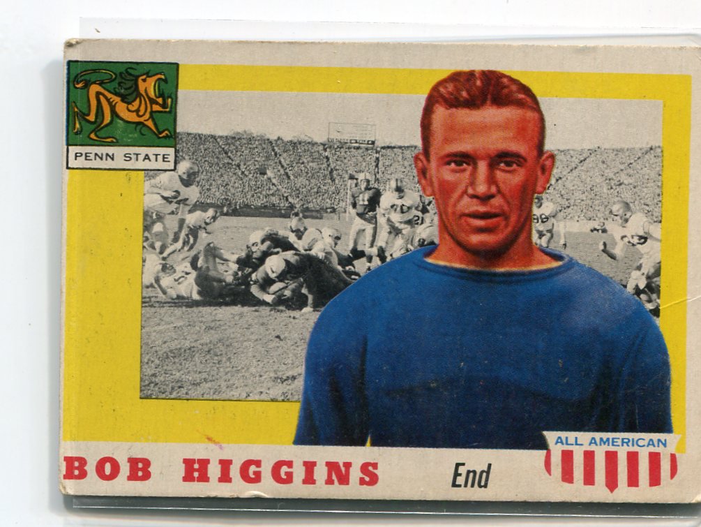 BOB HIGGINS 1955 Topps All-American #33 Rookie PENN STATE