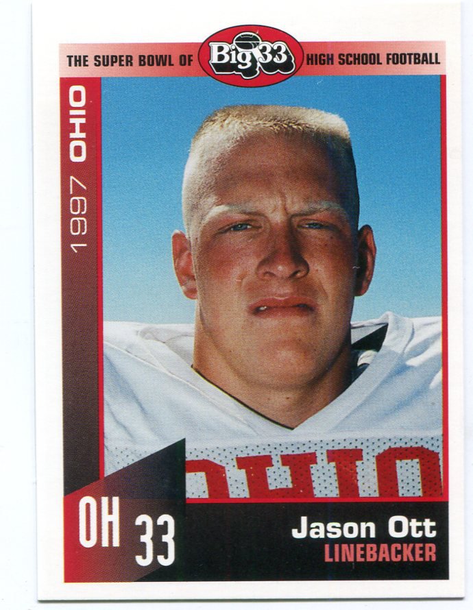 JASON OTT 1997 Big 33 Ohio OH High School card OHIO STATE Buckeyes